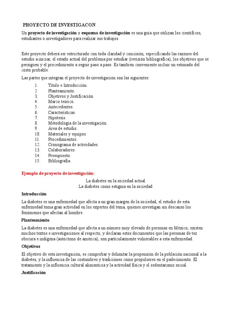 Proyecto de Investigacion | PDF | Diabetes mellitus | Especialidades ...