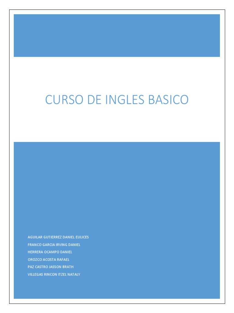 Curso de Ingles Basico | PDF | Asunto (gramática) | Relaciones sintácticas