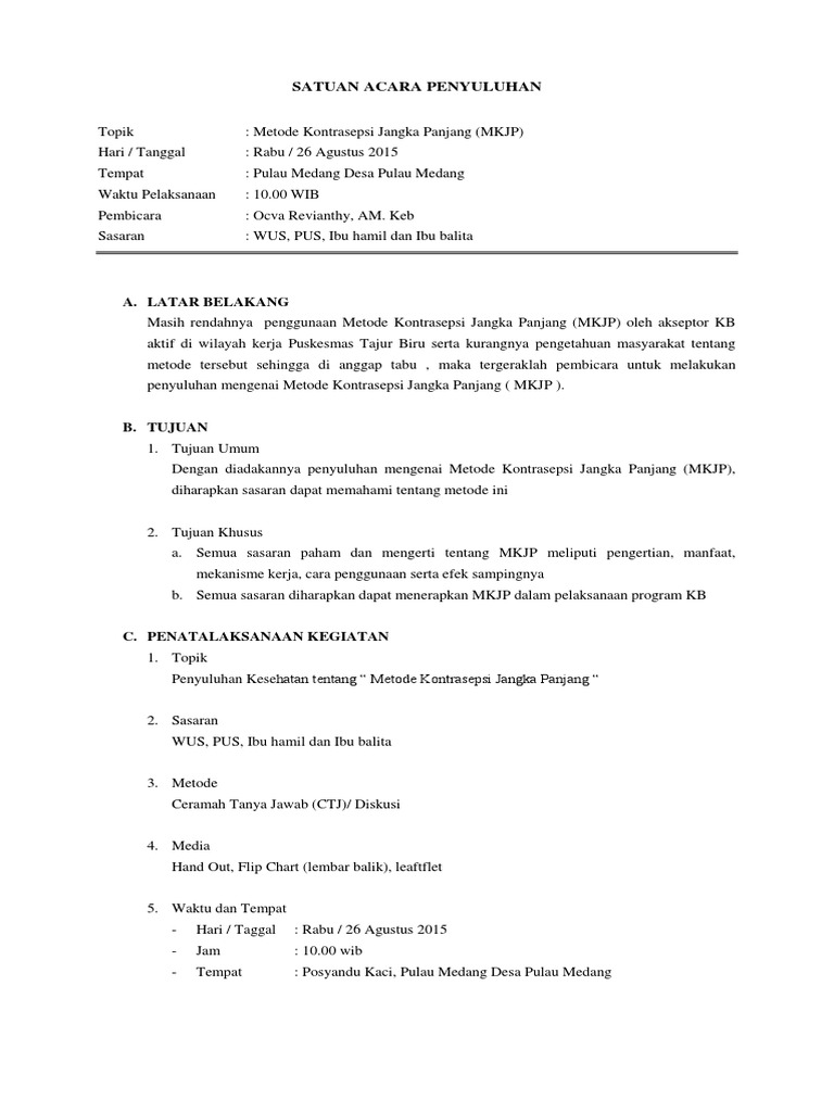 SAP MKJP Ova Pl. Medang | PDF | Sains & Matematika