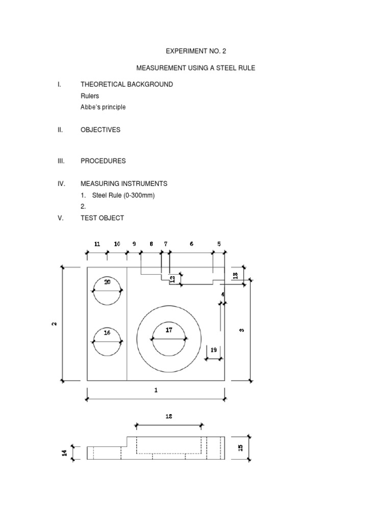 Experiment No. 2 Measurement Using A Steel Rule I. Theoretical ...