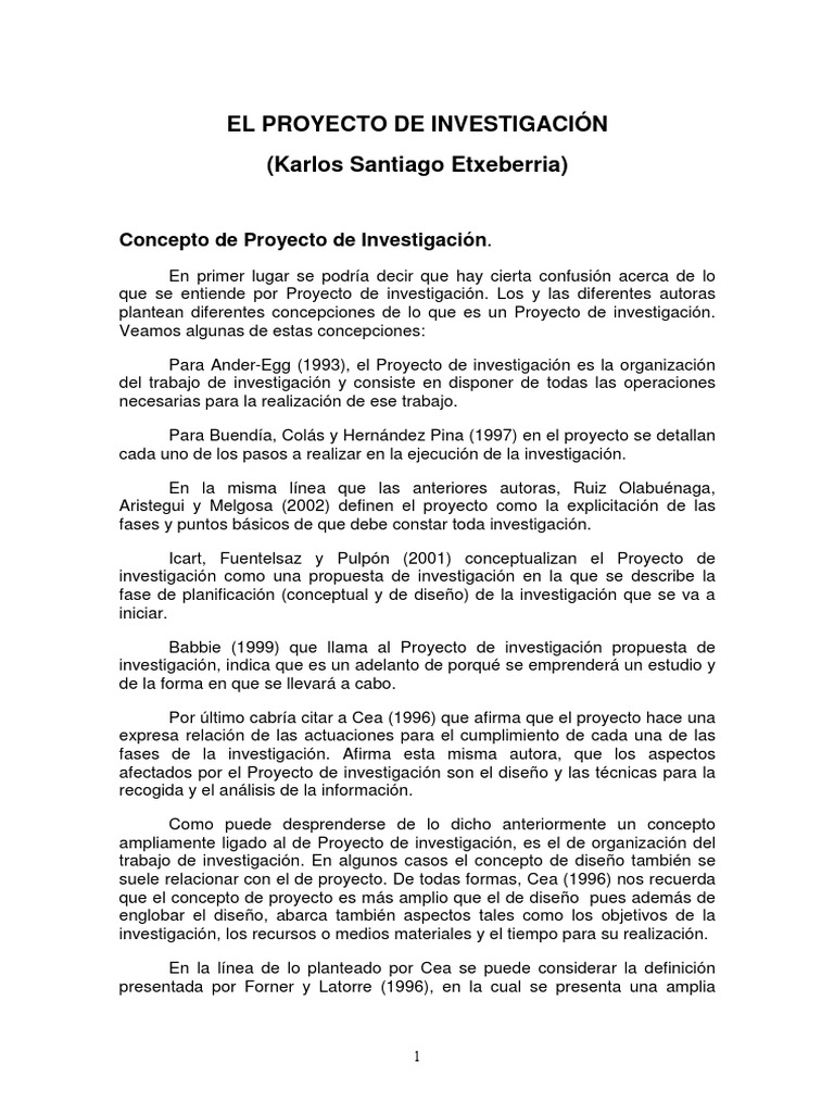 El proyecto de investigacion.pdf | Investigación cualitativa ...