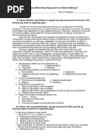 Filipino Grade 7 Diagnostic Test | PDF