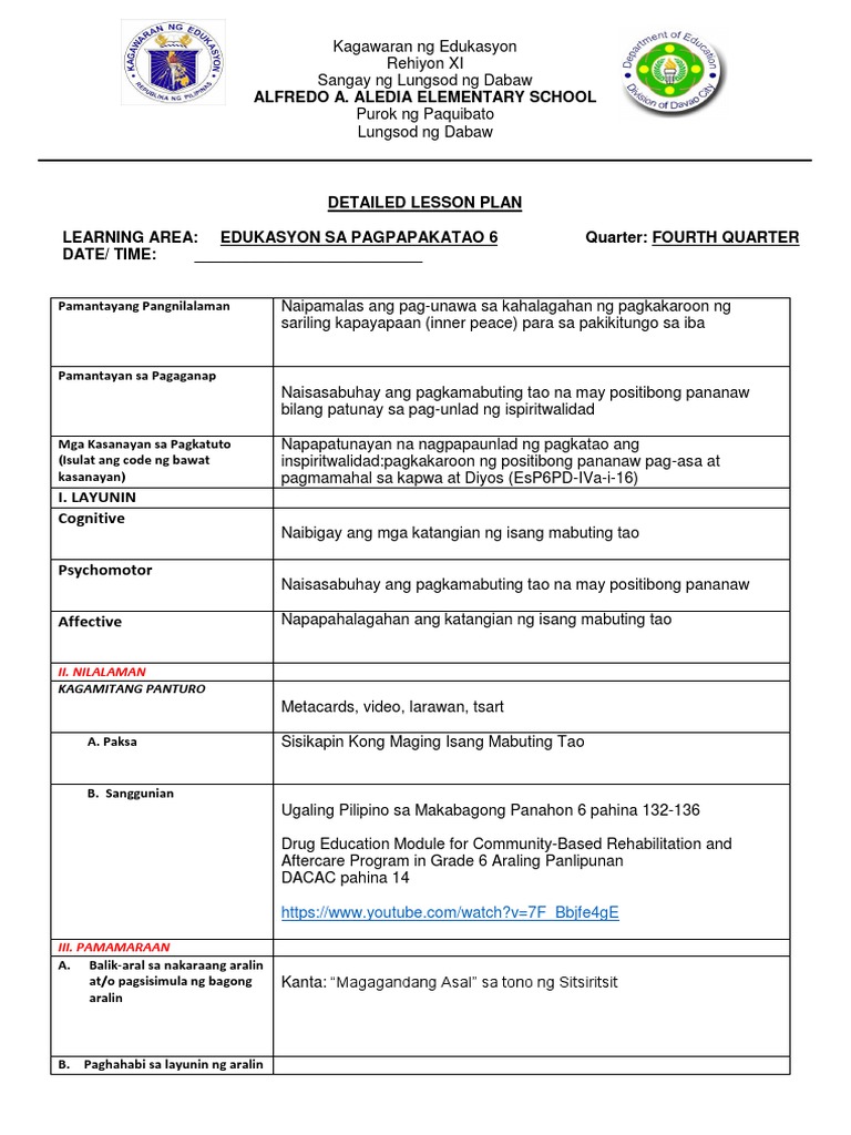 LP Esp 6 4th Grading | PDF