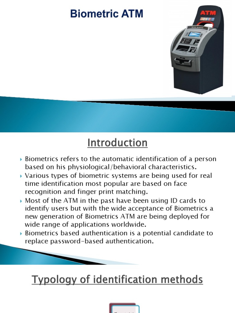 Biometric ATM | PDF | Biometrics | Fingerprint