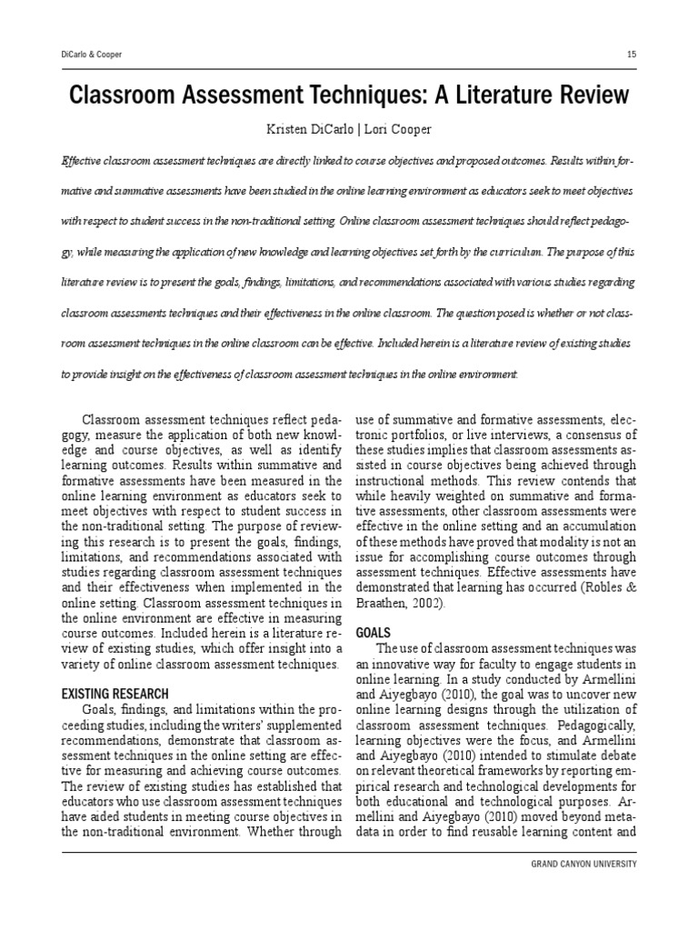 Classroom Assessment | PDF | Educational Technology | Instructional Design