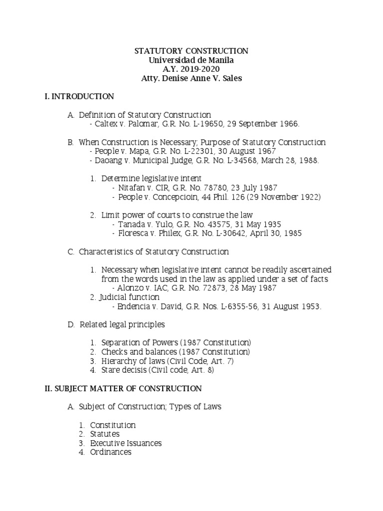 Statcon Syllabus (DVS) | PDF | Statutory Interpretation | Government