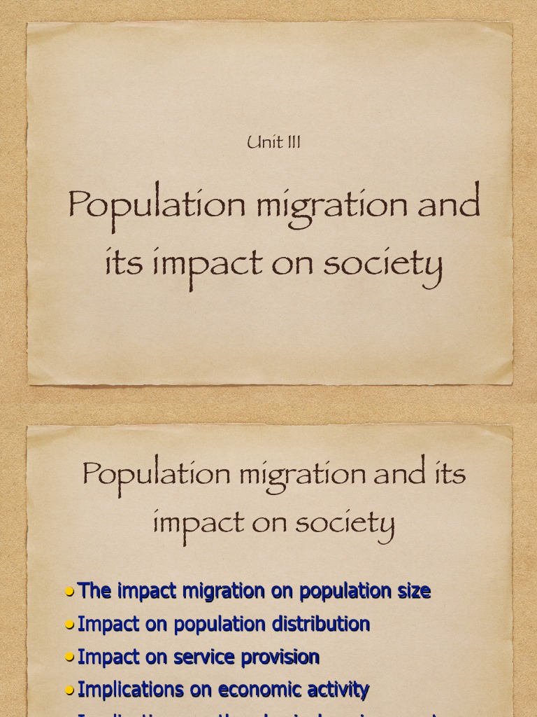 Population Migration and Its Impact On Society | PDF | Immigration ...