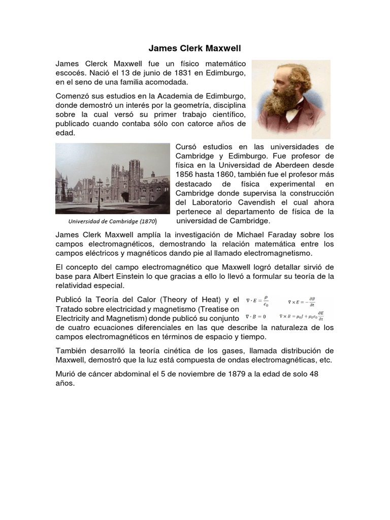 James Clerk Maxwell | PDF