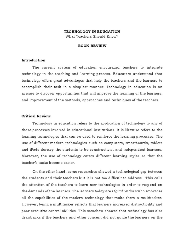 Technology in Education | PDF