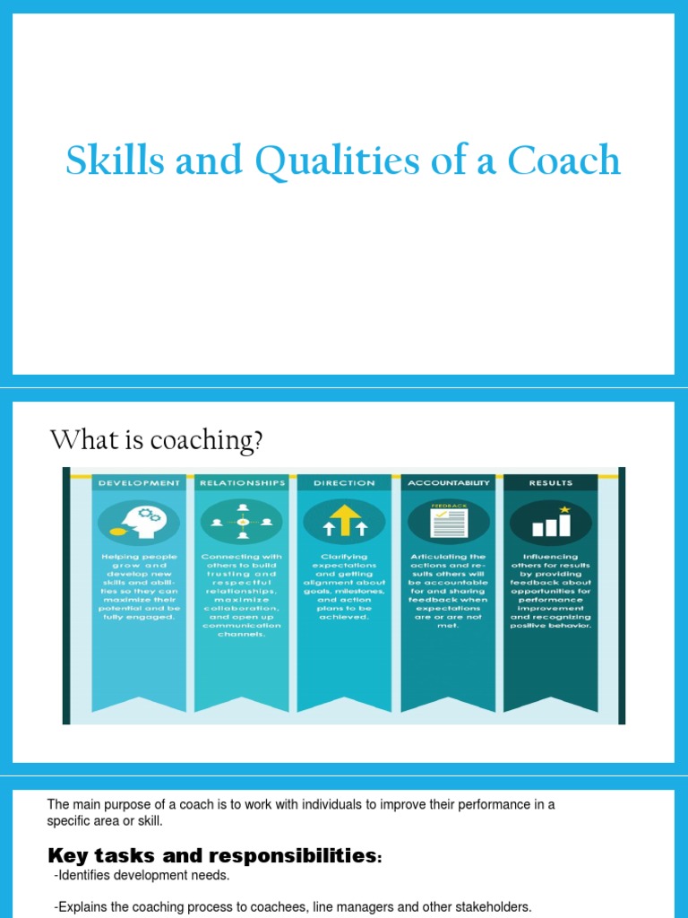 Skills and Qualities of A Coach | PDF | Goal | Experience