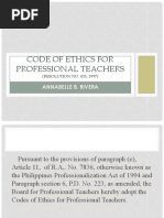 Code of Ethics For Professional Teachers | PDF | Teachers | Justice