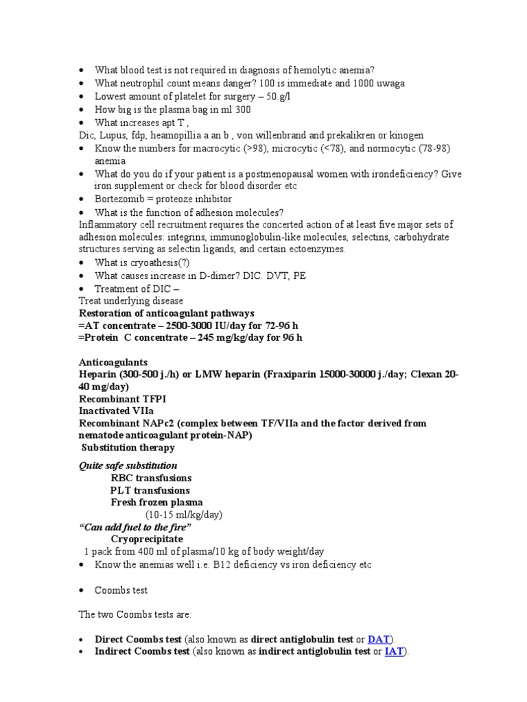 Hematology MCQ 2007 | PDF | Hematology | Medical Specialties
