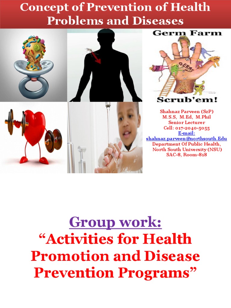 Activities for Health Promotion and Disease Prevention Programs | PDF ...