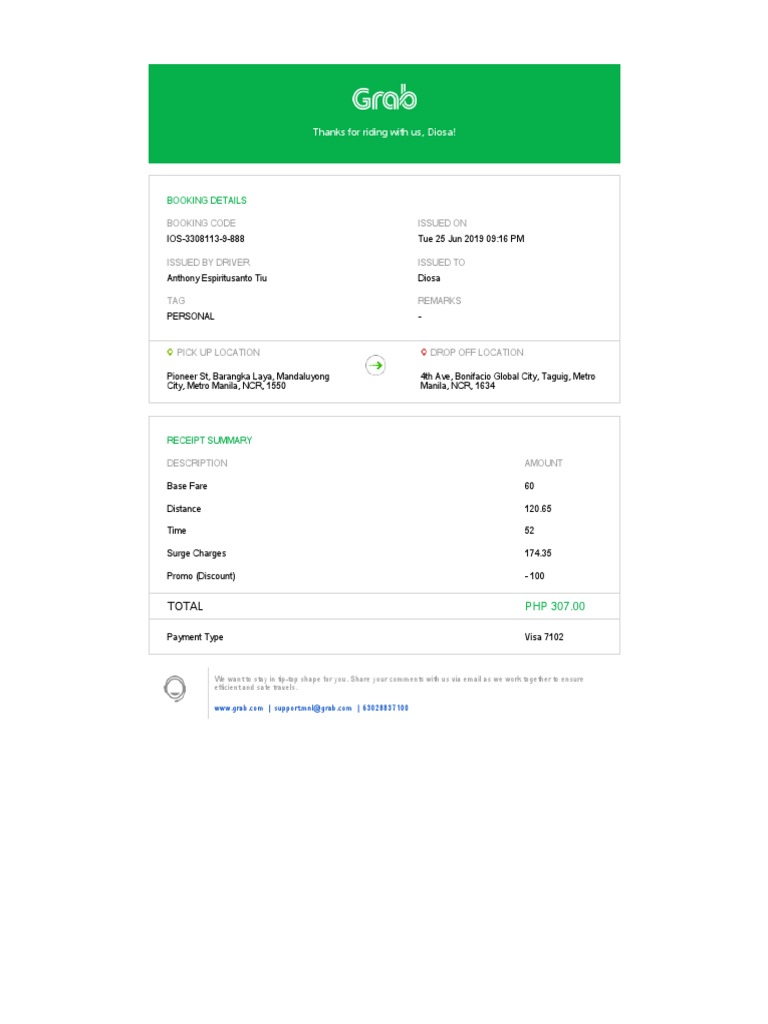 Grab Receipt IOS-3308113-9-888 | PDF