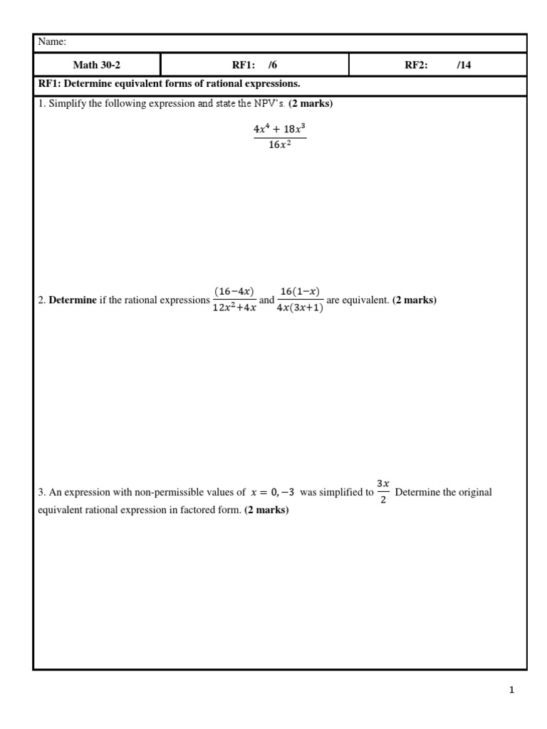 RF 12 Quiz | Download Free PDF | Mathematical Objects | Teaching ...