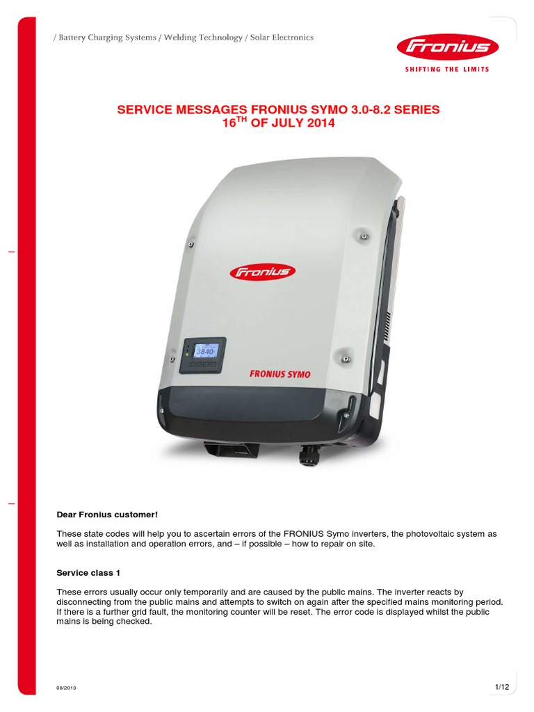 Fronius Symo en | PDF | Mains Electricity | Photovoltaic System