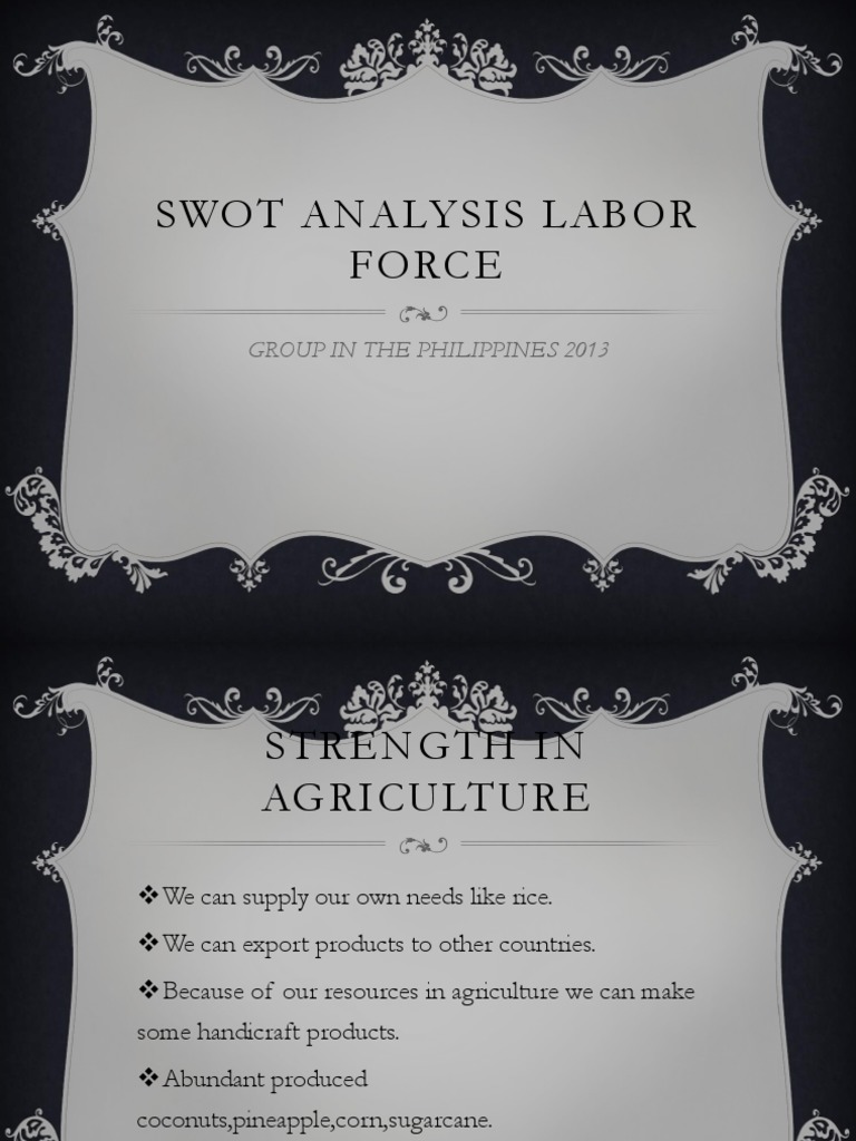 SWOT Analysis of Philippine Labor Force | PDF | Politics | Technology ...