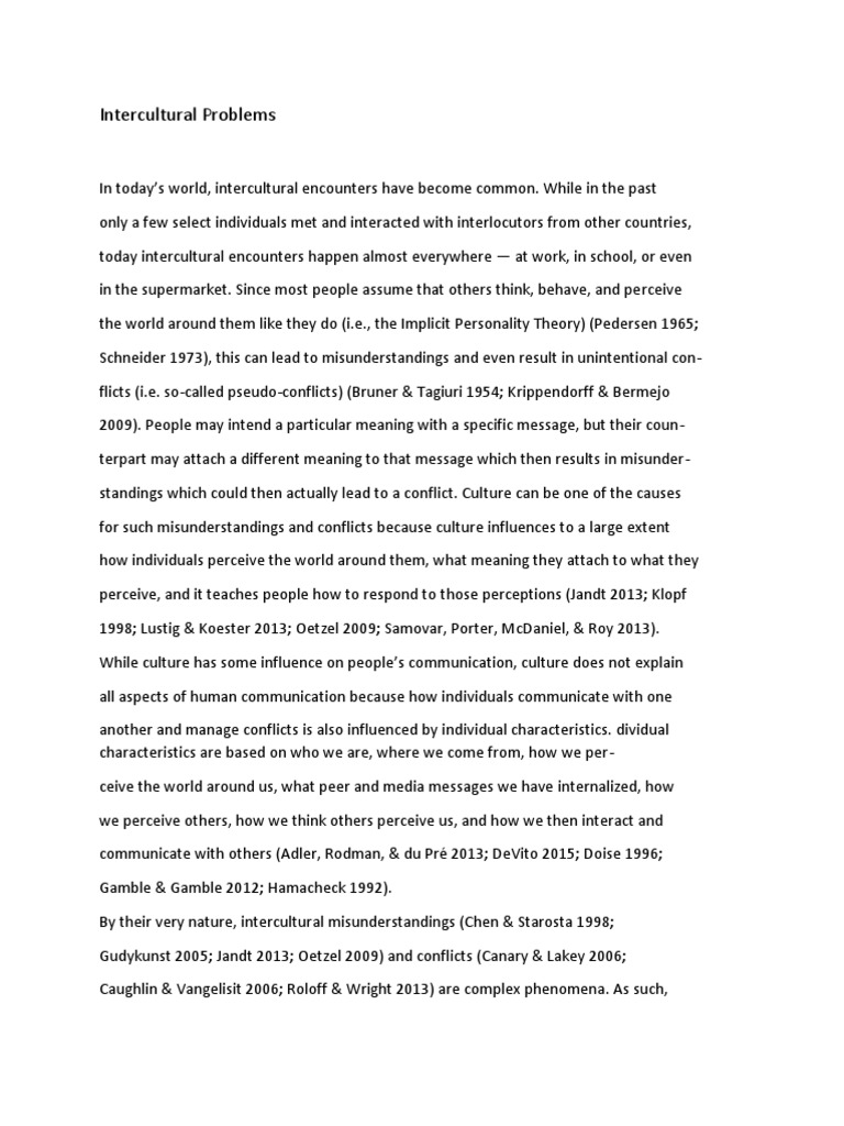 Intercultural Problems | PDF | Cross Cultural Communication | Body Language