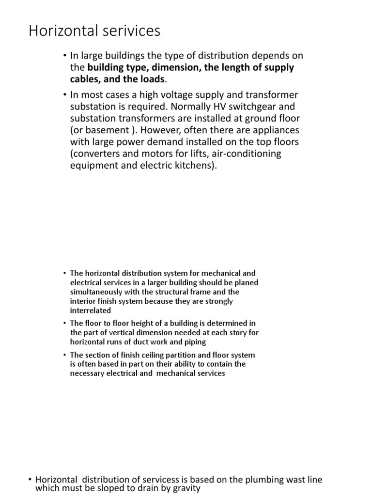 Horizontal Distribution of Services For Large Buildings | PDF | Duct ...