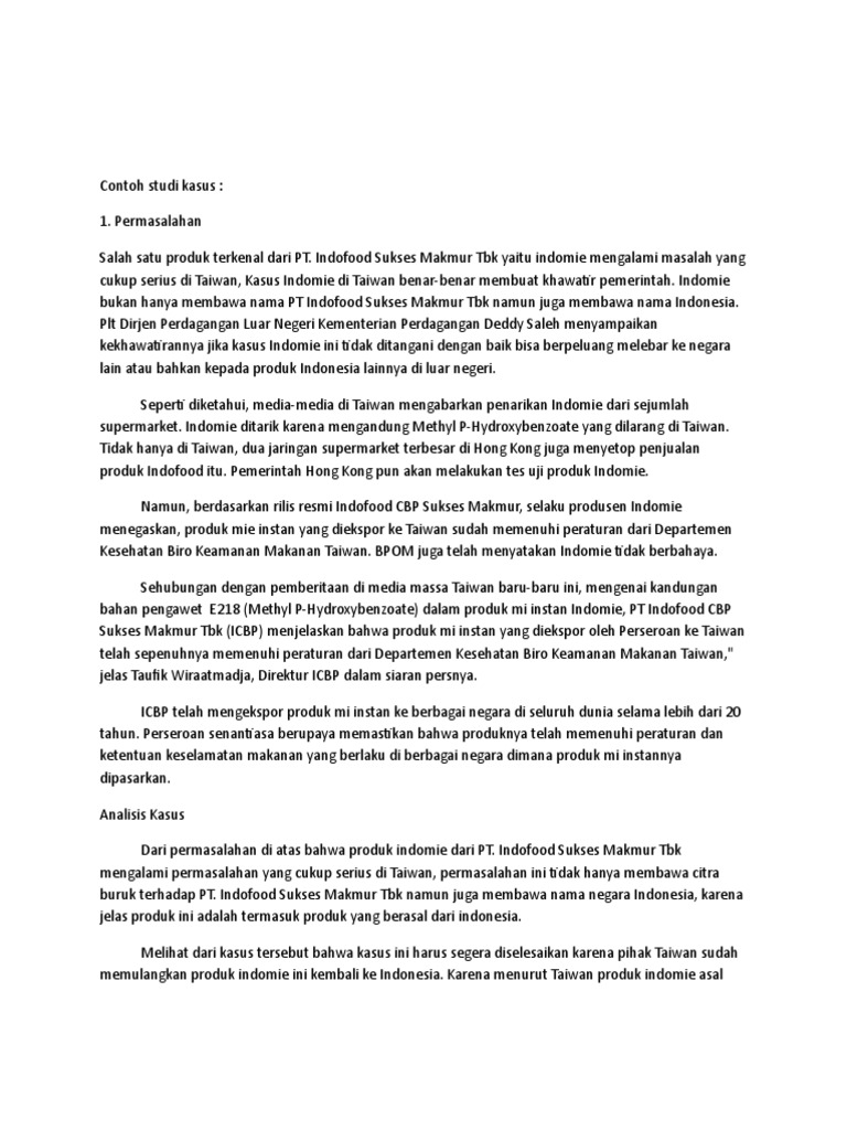 Contoh Studi Kasus | PDF