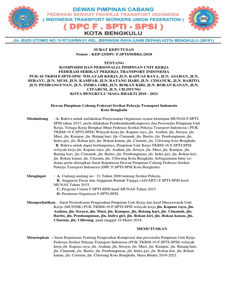 Surat Keputusan | PDF