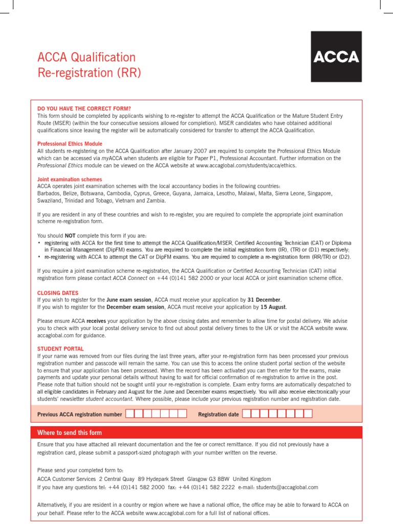 Ukrr - 2010 - Acca Re Registration Form | PDF | Credit Card | Debit Card