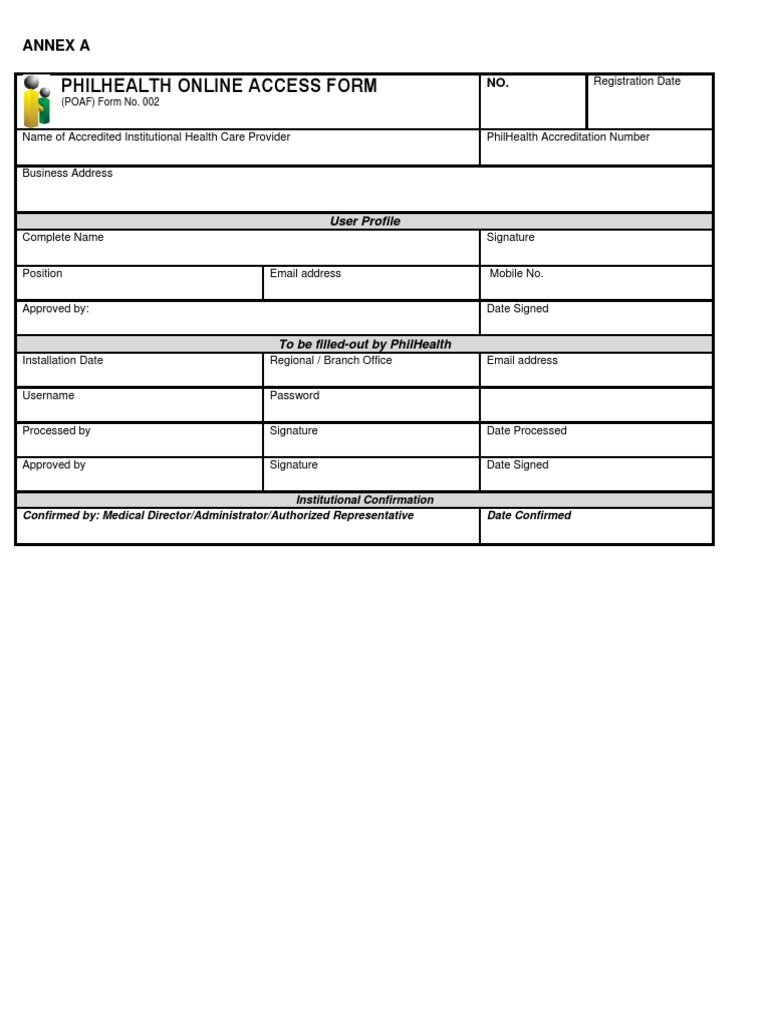PhilHealth Online Access Form Guide | PDF