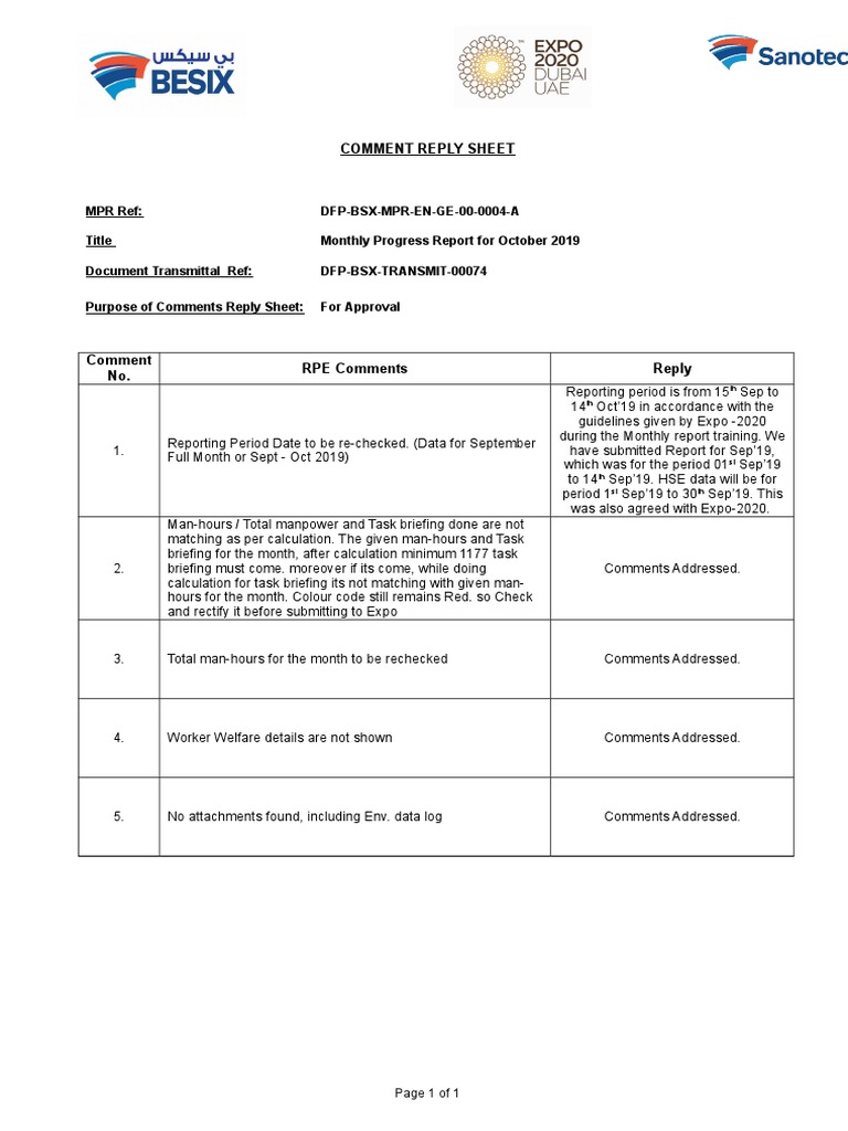 Reply Sheet | PDF | Business