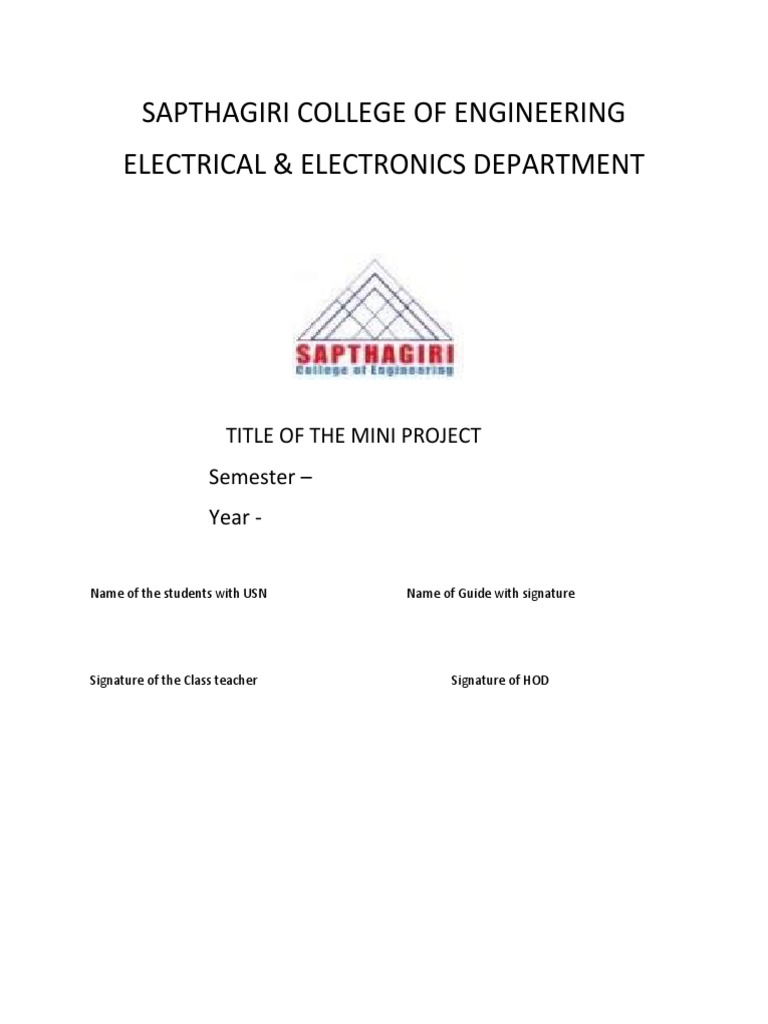 Mini Project Report Format | PDF