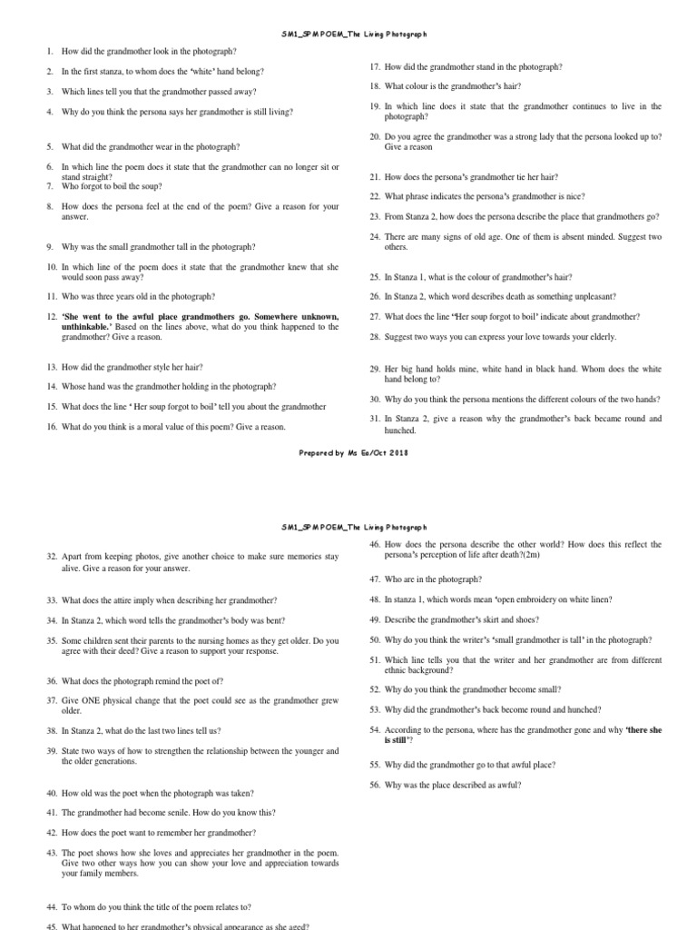 SM1 - SPM POEM - The Living Photograph: Unthinkable.' Based On The ...