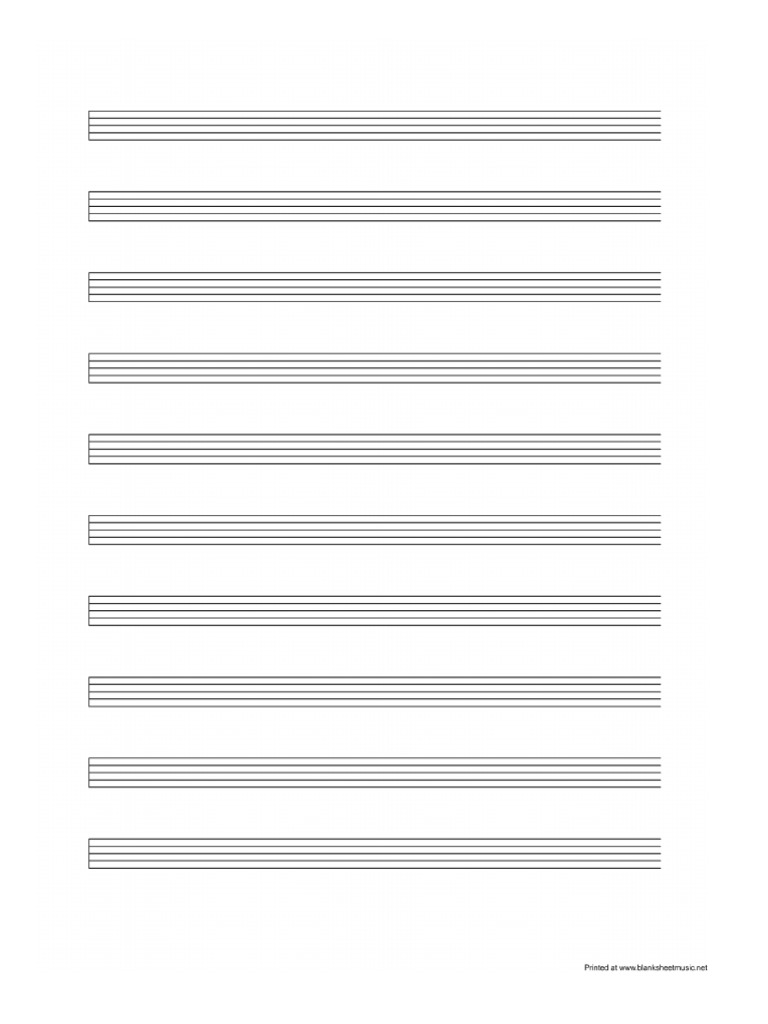 Free Printable Staff Paper at Blank Sheet Music PDF | PDF