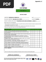 Pre Observation Checklist | PDF | Curriculum | Learning