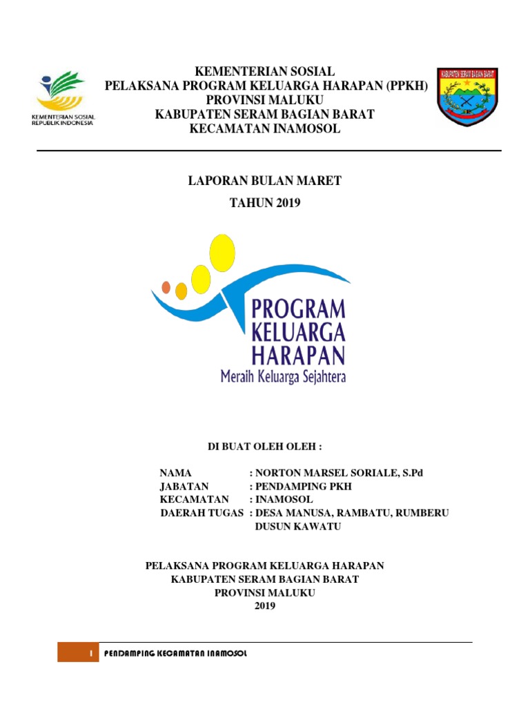 Contoh Laporan Pendamping PKH | PDF