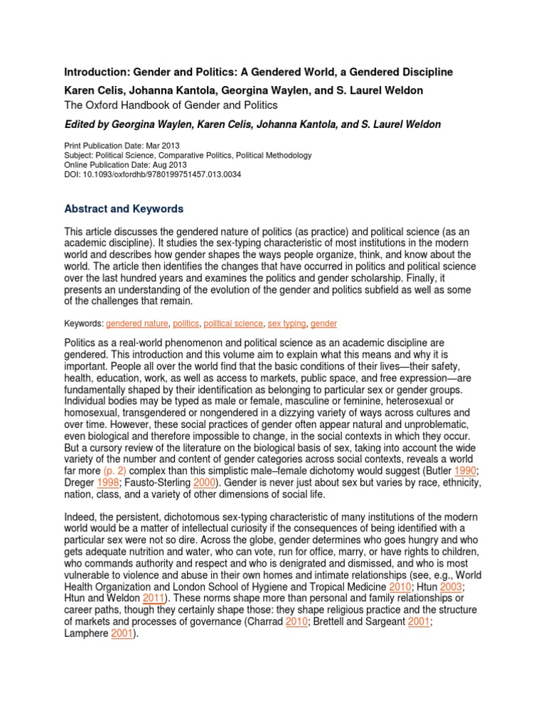 Gender & Society (Reflection) | PDF | Intersectionality | Gender