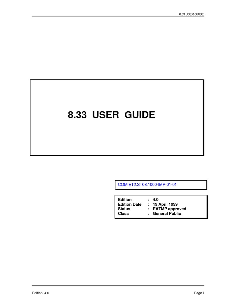 8.33 kHz Channel User Guide | PDF | Air Traffic Control | Aviation