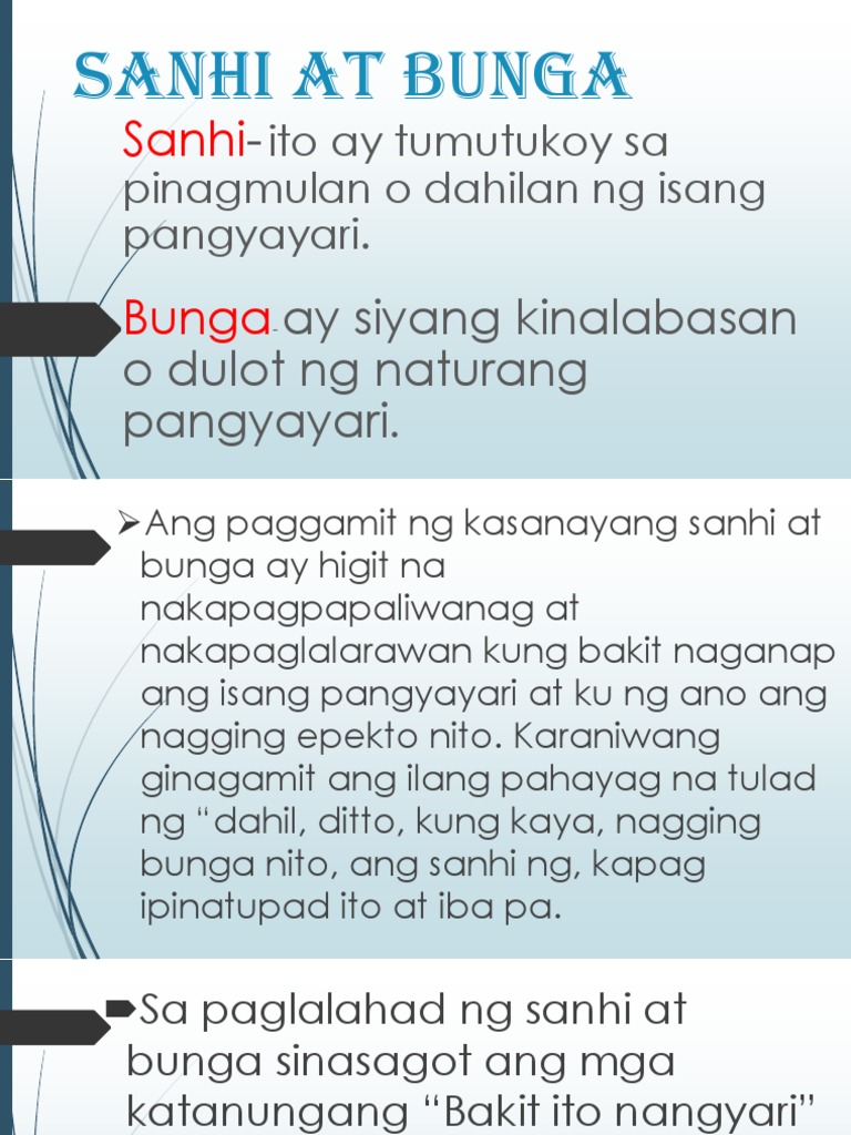 Sanhi at Bunga | PDF