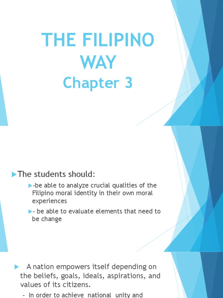 Chapter 3 The Filipino Way | PDF | Social Institutions | Social Science