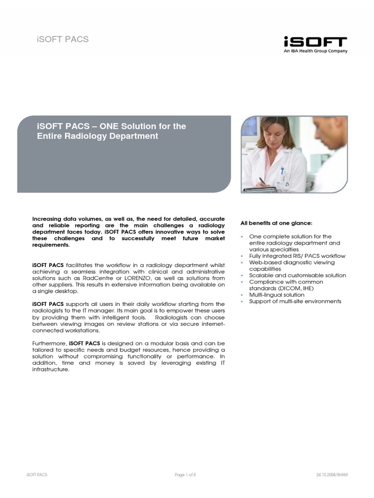iSOFT PACS v2.0 | PDF | Software | Areas Of Computer Science