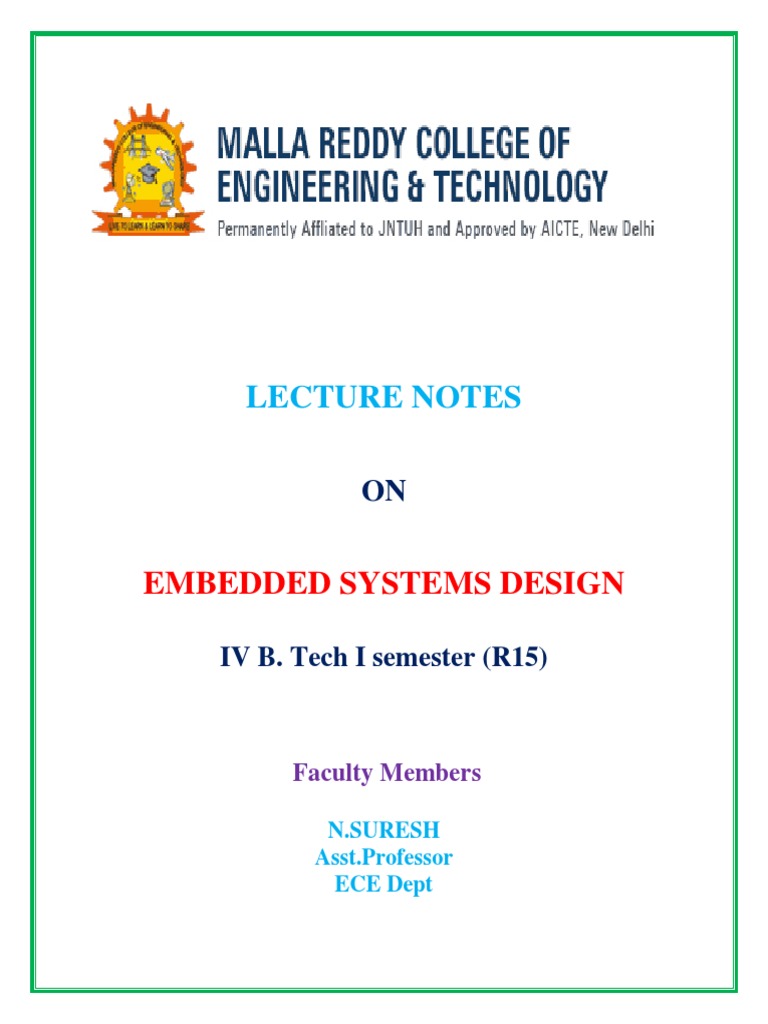 Embedded Systems Design | PDF | Embedded System | Central Processing Unit