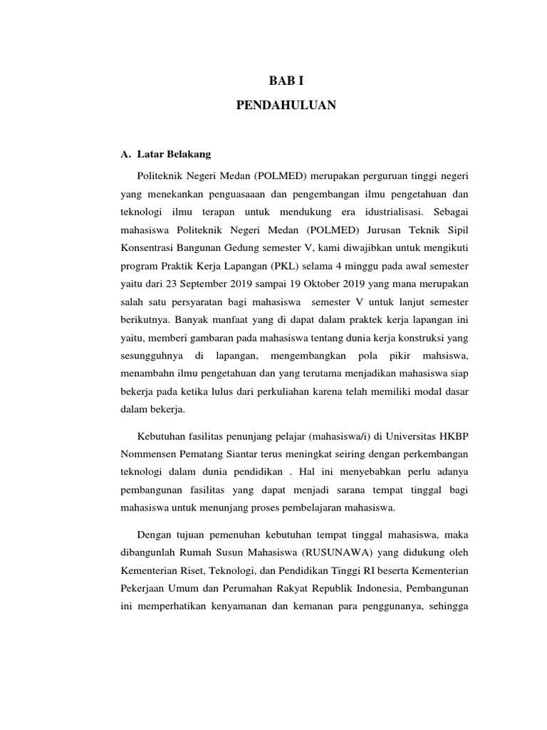 Contoh Bab 1 Laporan PKL | PDF