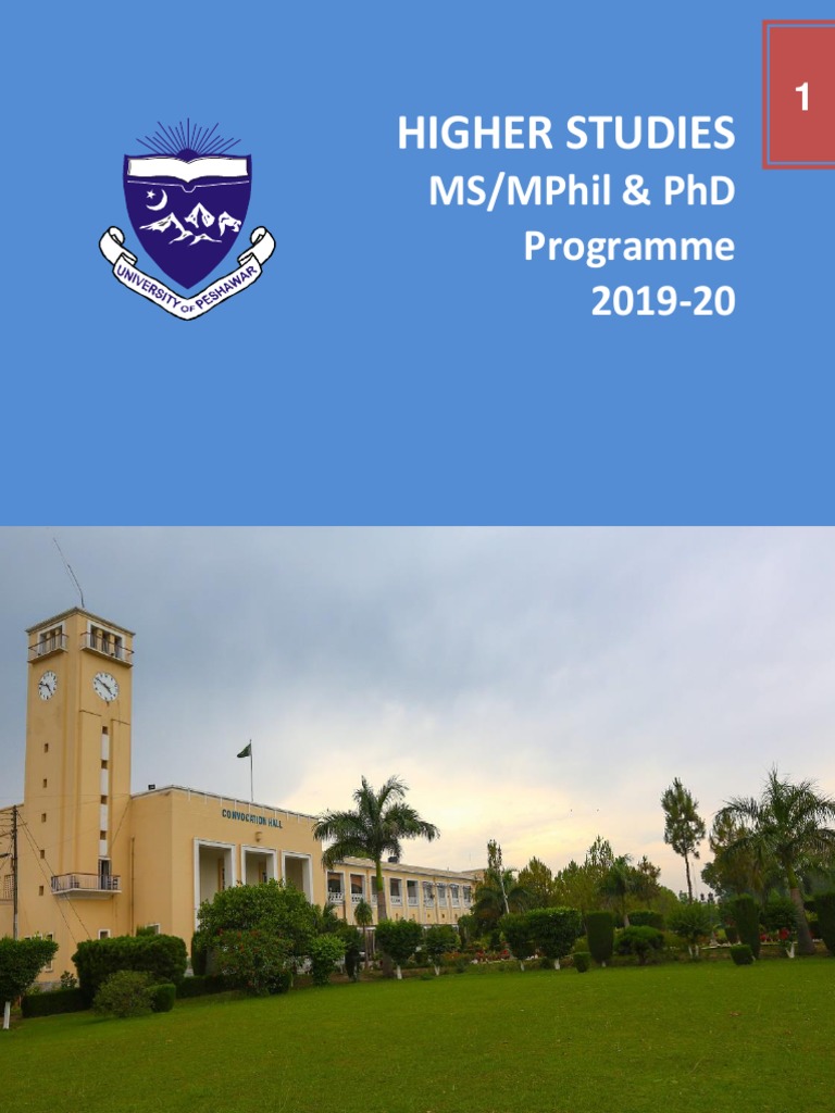 University of Peshawar MS/PhD Admissions 2019 | PDF | Master Of Science ...