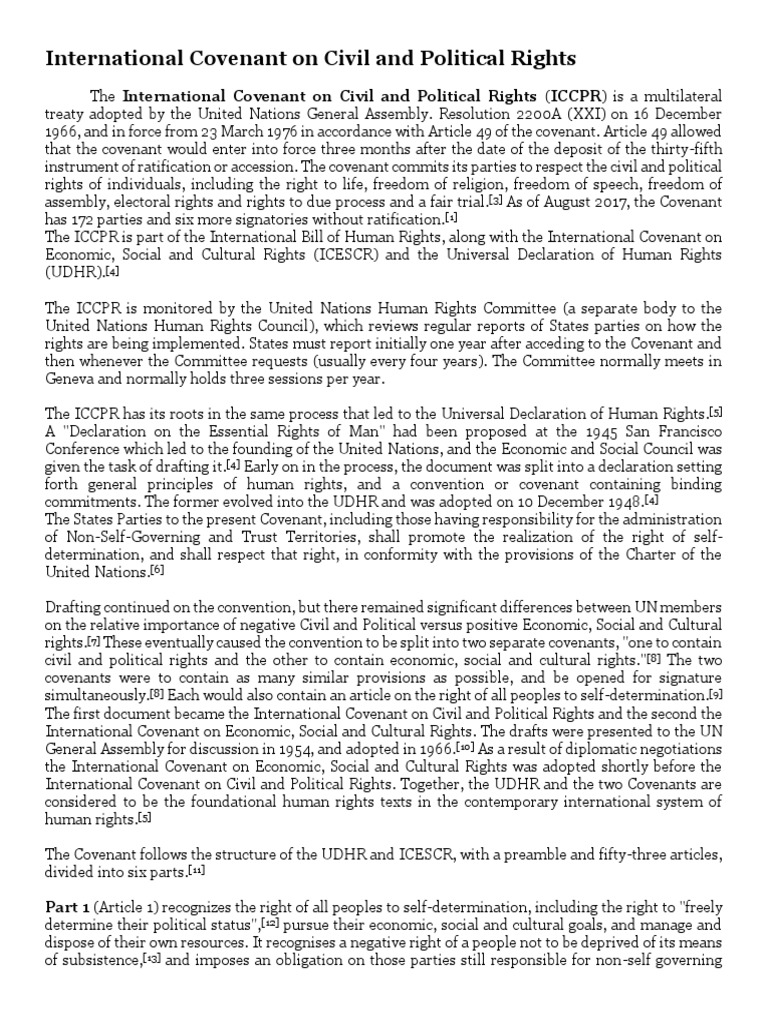 ICCPR | PDF | European Convention On Human Rights | Human Rights