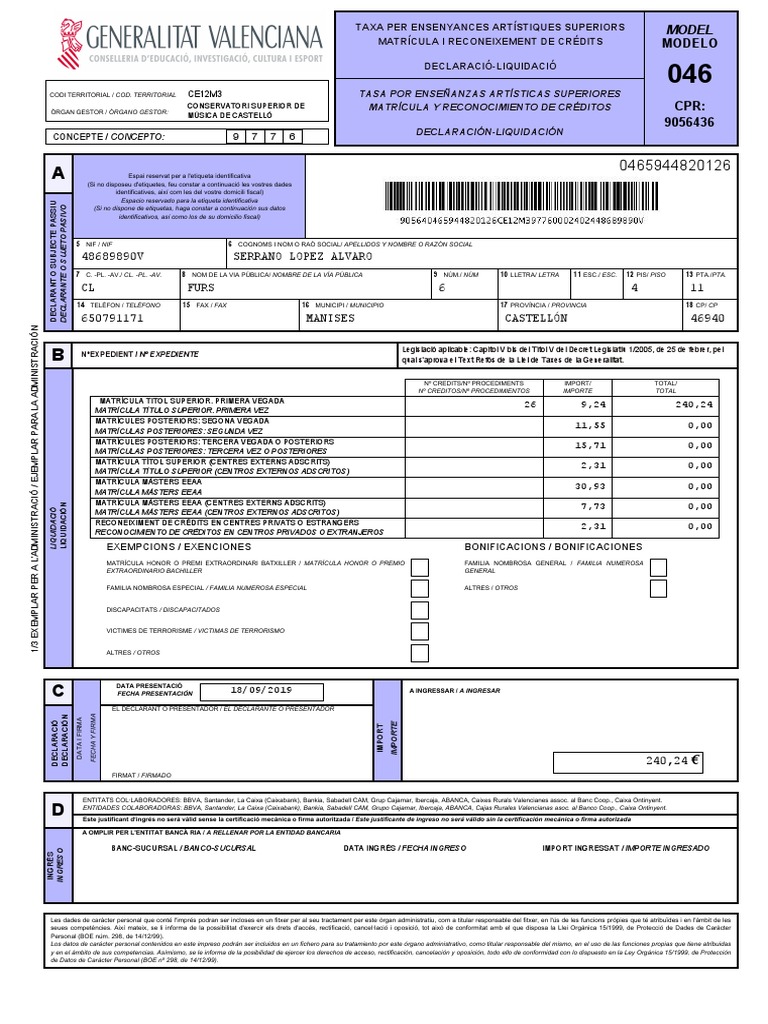Modelo 046 Composicion | PDF | Inversores institucionales | Servicios ...