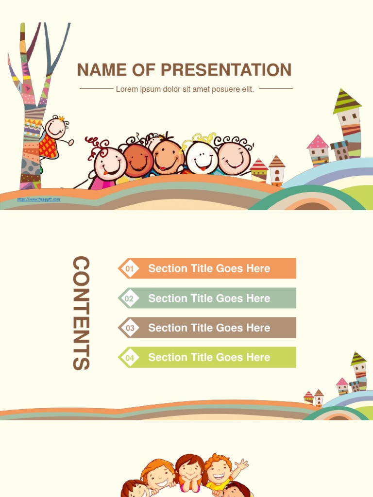 Happy Children PowerPoint Template | PDF | Typography | Text