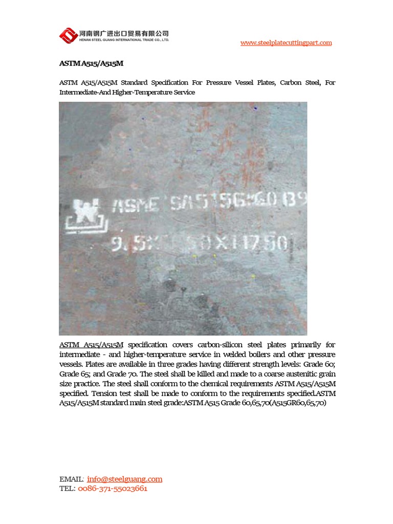 Astm A515 A515m PDF | PDF