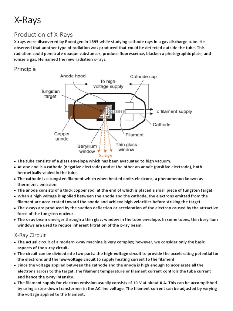 X Rays | Download Free PDF | Vacuum Tube | Cathode