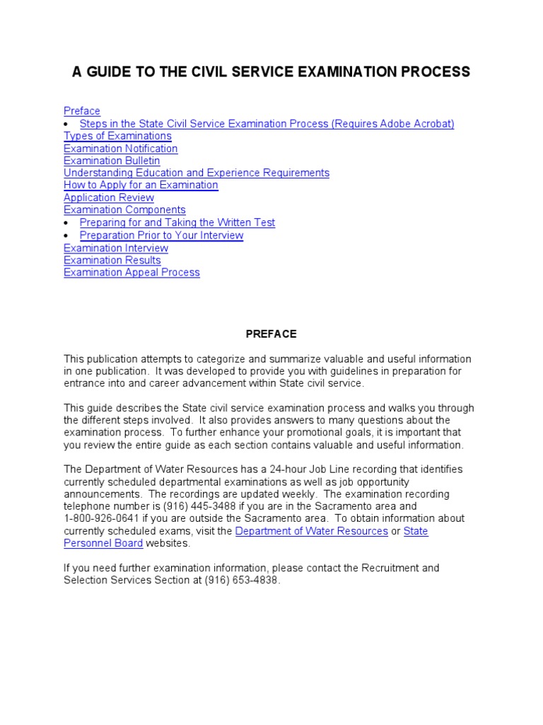 Civil Service Coverage | General Educational Development | Academic Degree