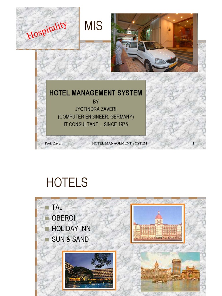 Hospitality - Hotel Management and Marketing System | PDF | Enterprise ...