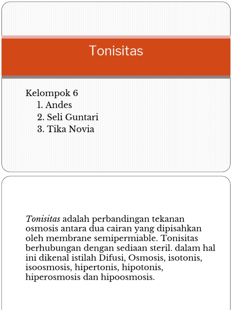 Definisi dan Perhitungan Tonisitas | PDF | Pengembangan Diri ...
