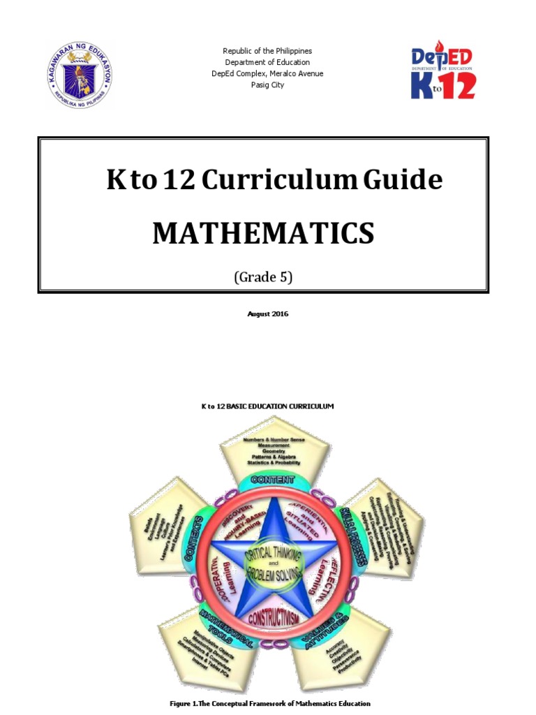 DepEd K to 12 Mathematics Curriculum Guide for Grade 5 | PDF ...